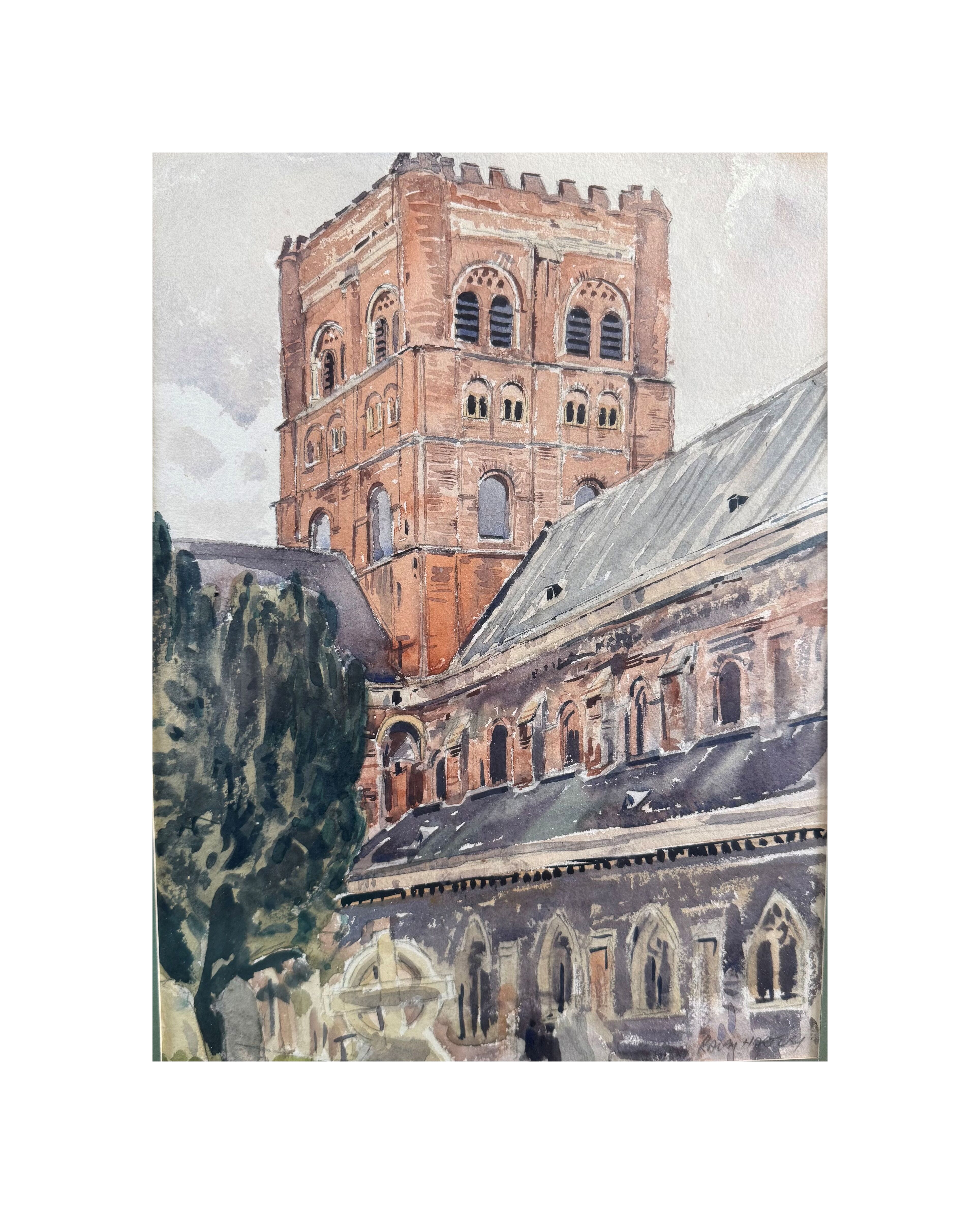 Ralph Hartley (British, 1926 – 1988) A Village Church in Rural England ...